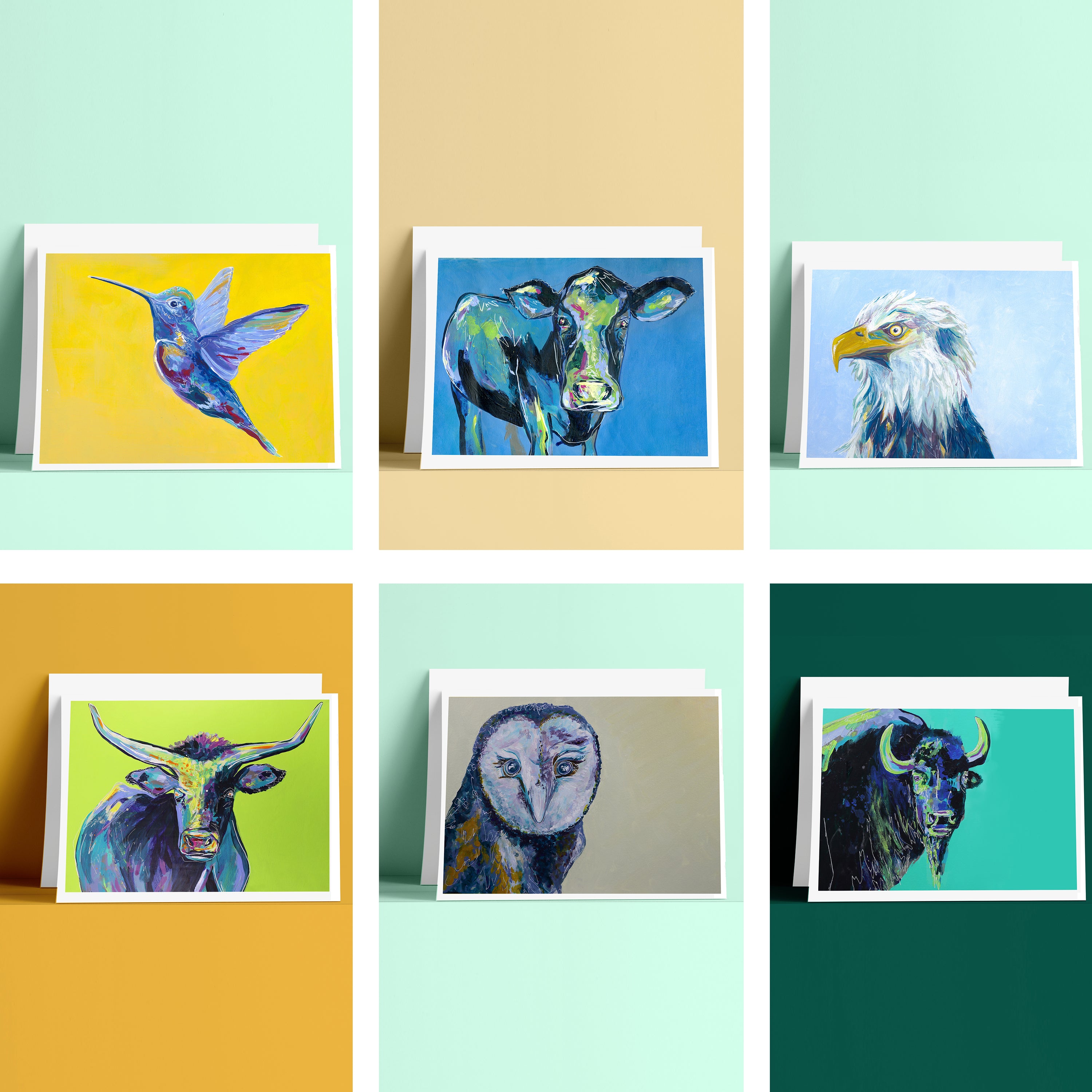 "Spirit Animal" Greeting Cards Gift Set (Includes 6 Cards and Envelope ...